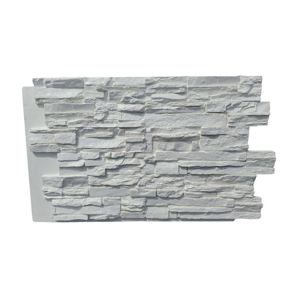 Laguna Lake Faux Stone Panel - White Glaze - 24"x36" – JKD Stones
